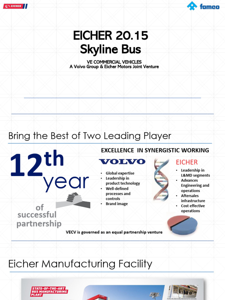 Eicher Skyline 20.15 Bus Overview | PDF | Steering | Engines