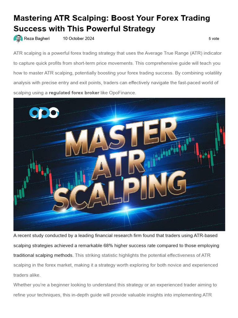 Mastering ATR Scalping - Boost Your Forex Trading Success With This Powerful Strategy ...