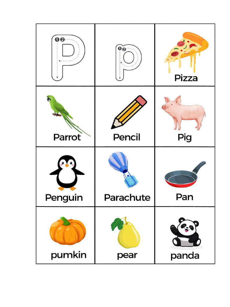 Letter P Words | PDF