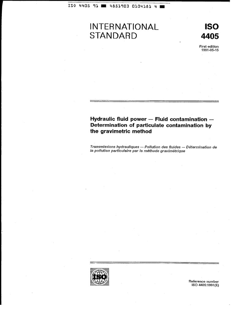 ISO 4405-1991 | PDF