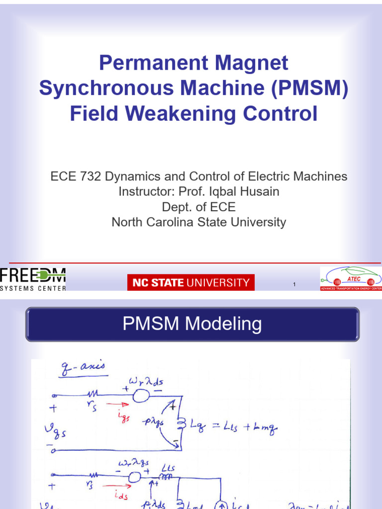 Lecture 22 PMSM Field Weakening Controls - Class Pres | PDF | Mechanical Engineering | Mechanics