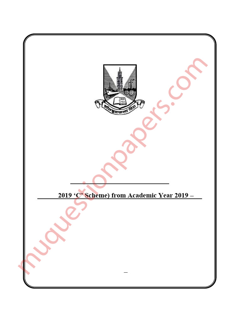 Be Biomedical Engineering Second Year Se Semester 4 Rev 2019 c Scheme ...