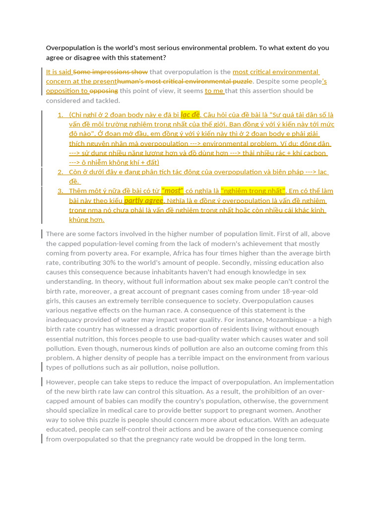 Overpopulation: Key Environmental Issues | PDF | Pregnancy | Pollution