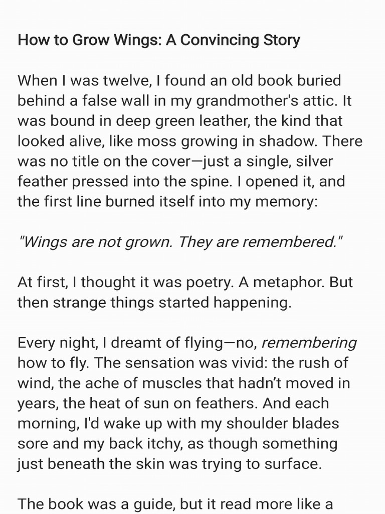 Growing Wings | PDF
