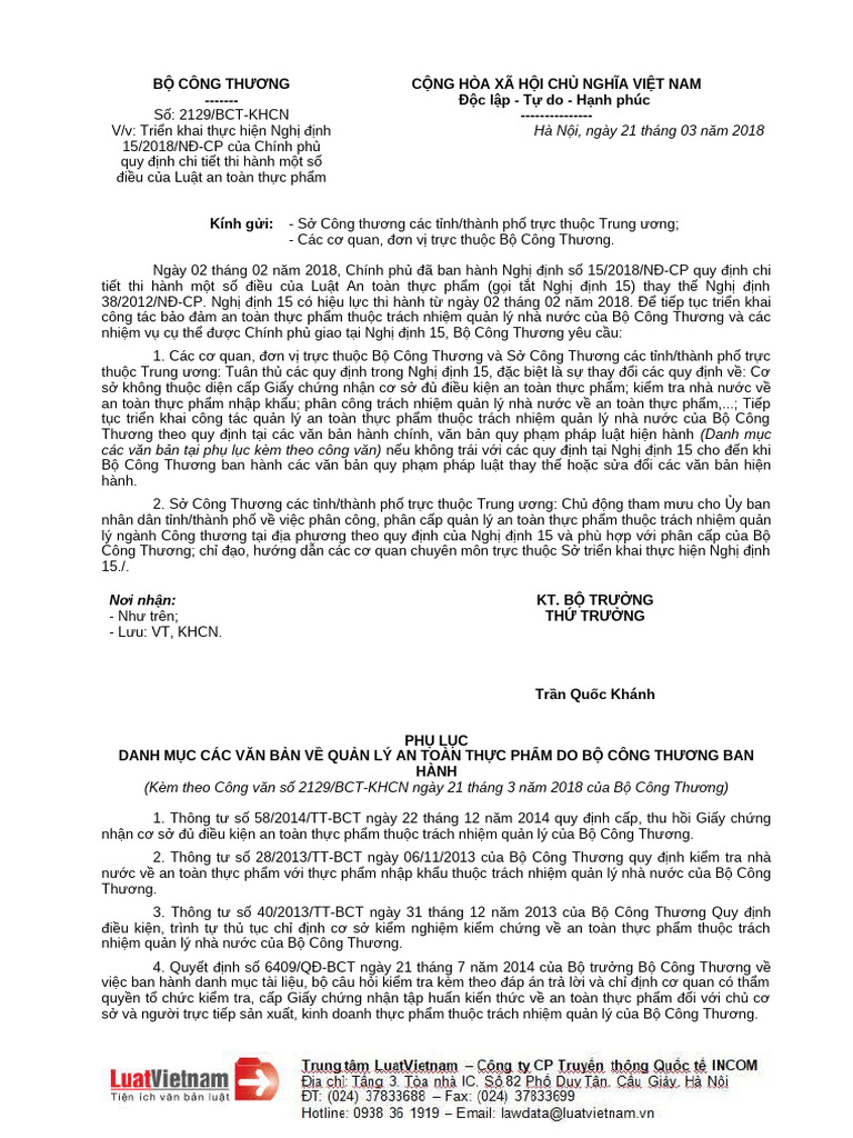 Công văn-2129-BCT-KHCN | PDF
