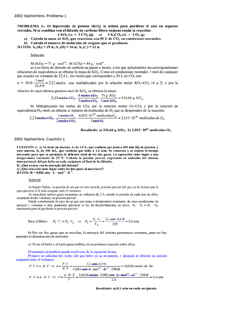Selectividad Tema 3 Soluciones | PDF
