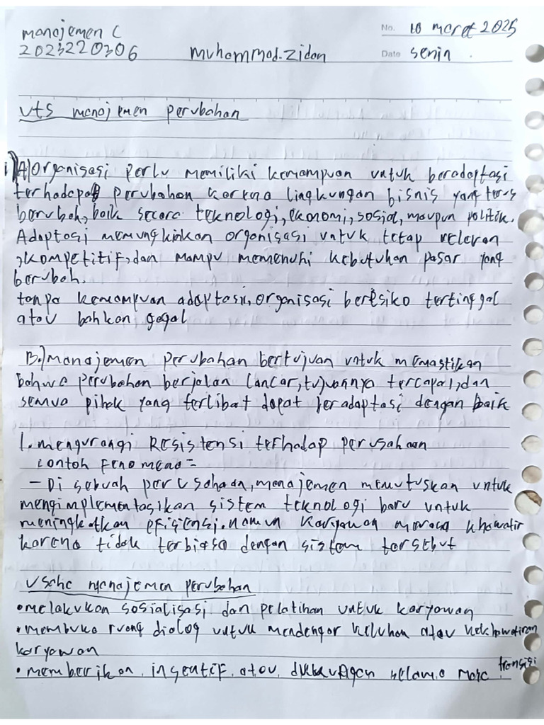 Muhammad Zidan MJM C M. Perubahan 2023220306 | PDF