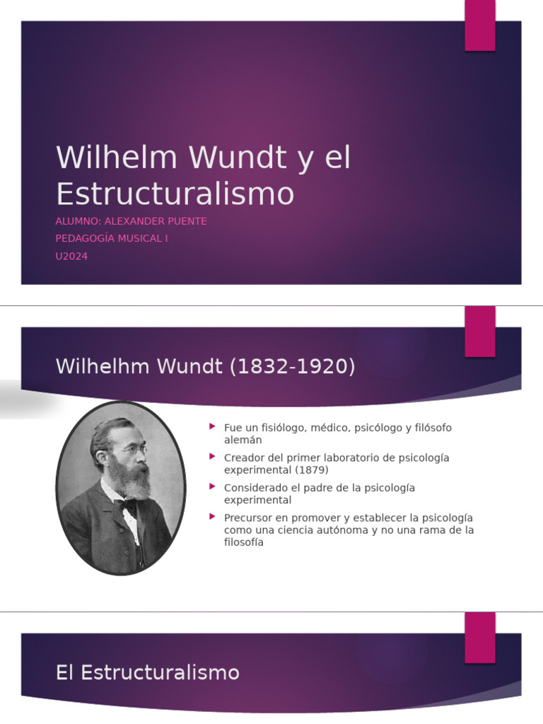 Wilhelm Wundt y El Estructuralismo | PDF | Sicología | Experiencia