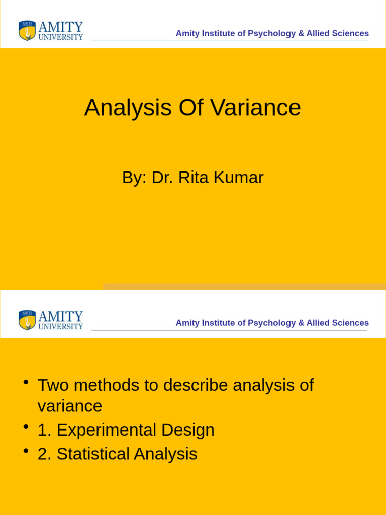Analysis of Variance | PDF | Analysis Of Variance | Variance