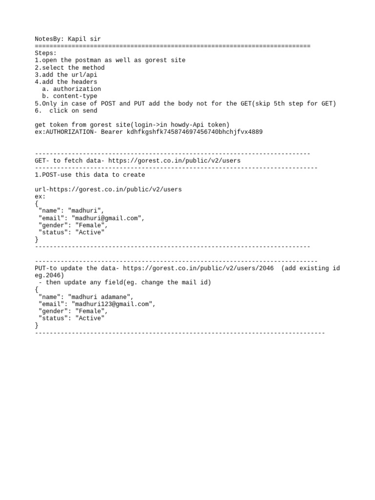 How To Hit Api in Postman | PDF
