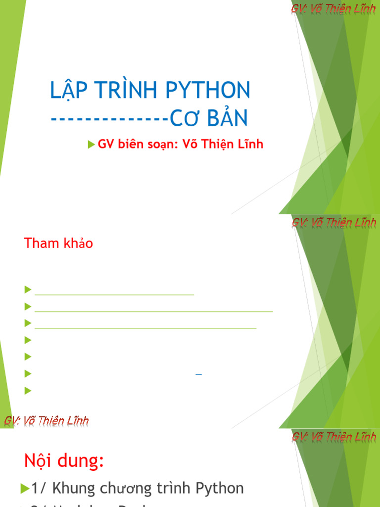 Lap Trinh Python - v1 | PDF