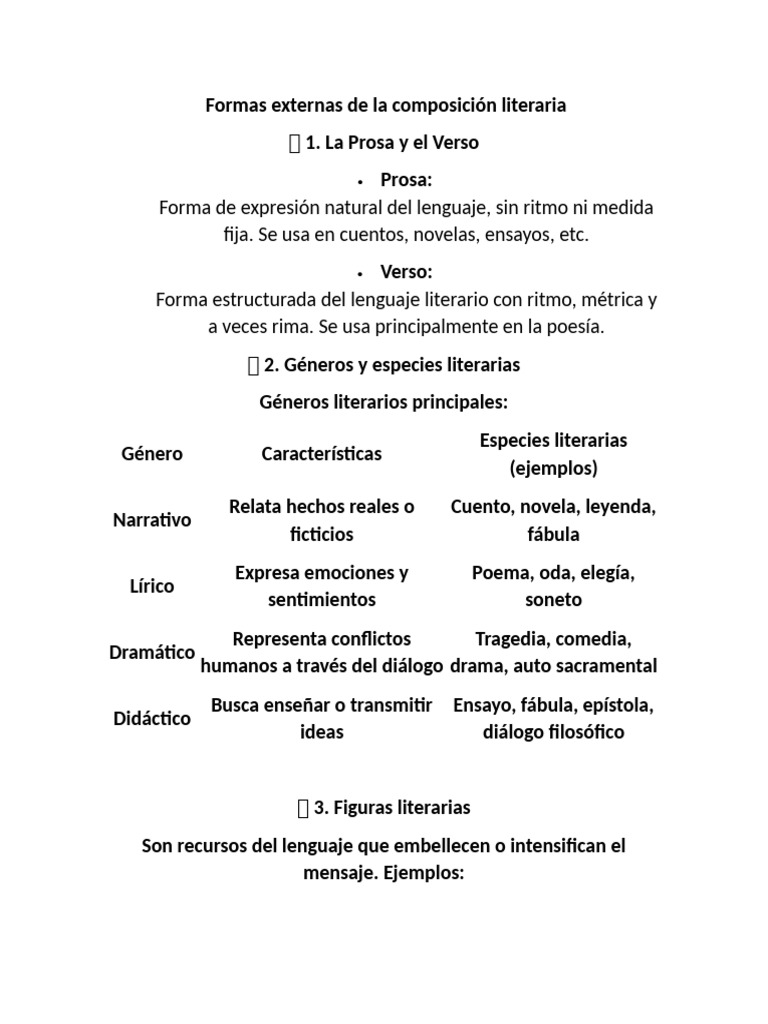 Composición Literaria: Prosa y Verso | PDF | Madame Bovary | Romeo y ...