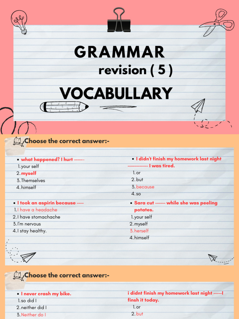 Revision First Grade Second Term | PDF | Dieting | Anorexia Nervosa