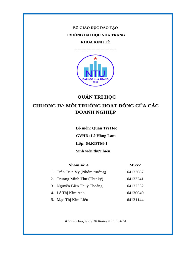 Ly Thuyet 4 - QTH - 4 - 64.KDTM-1 | PDF