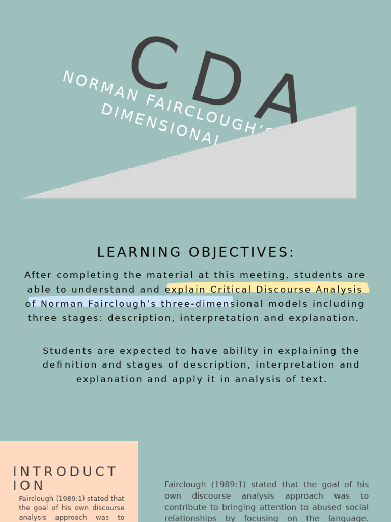Chapter 12 (Three-Dimensional Model of CDA) | PDF | Discourse | Intertextuality