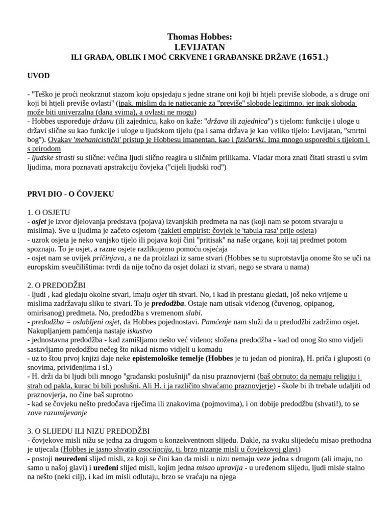 HOBBES, Thomas - LEVIJATAN | PDF