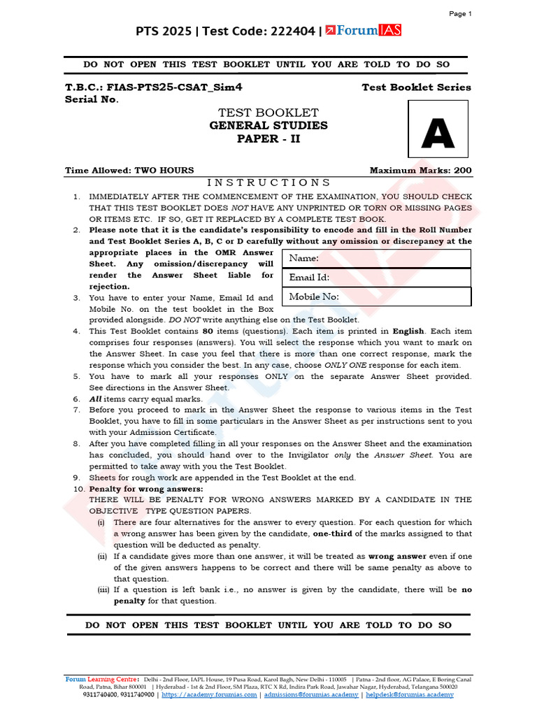 Upsc Formula IAS Test Series Pitty | PDF | Central Asia | Sustainable ...