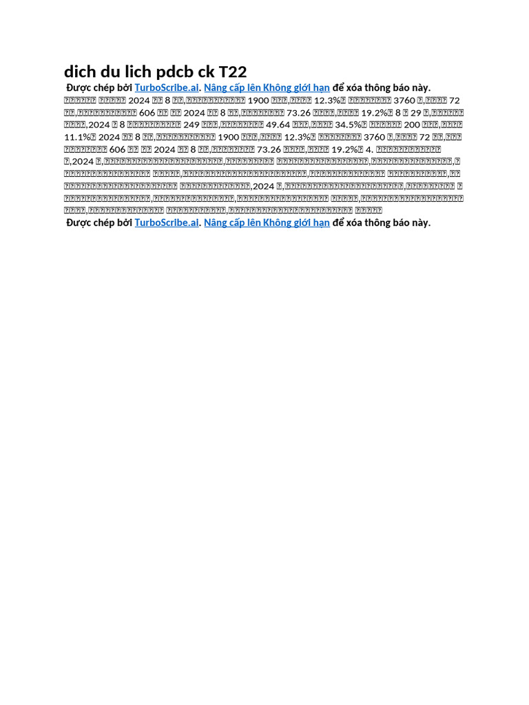 Dich Du Lich PDCB CK T22 | PDF