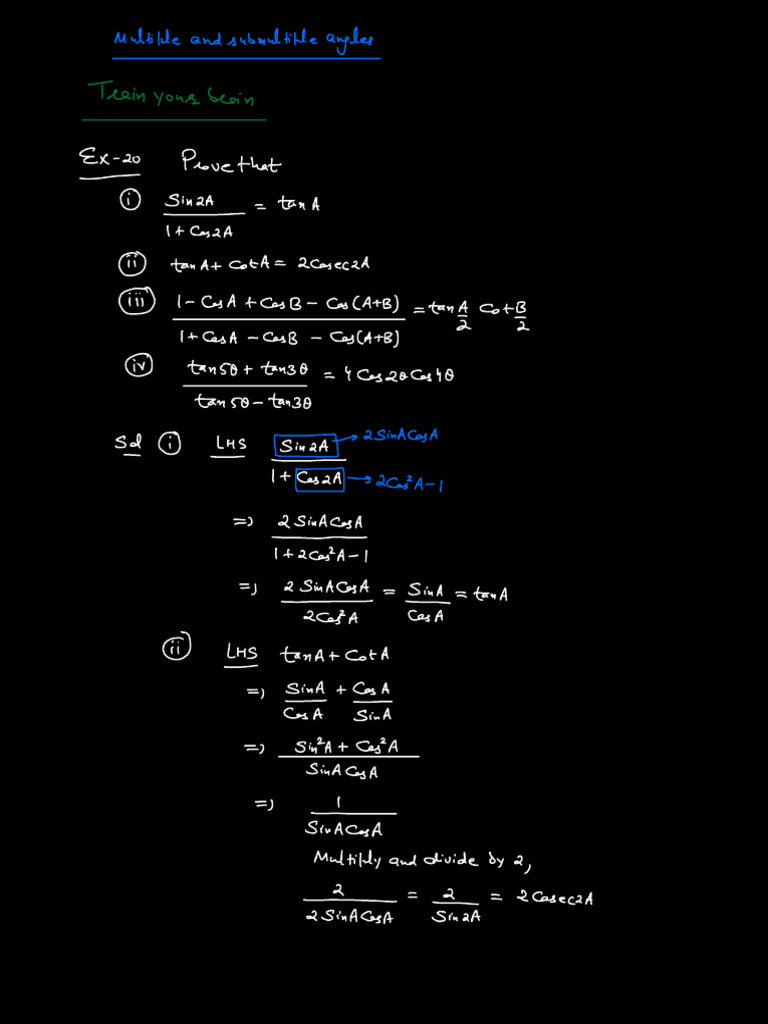 Multiple and Submultiple (Booklet) | PDF | Triangle | Elementary Geometry
