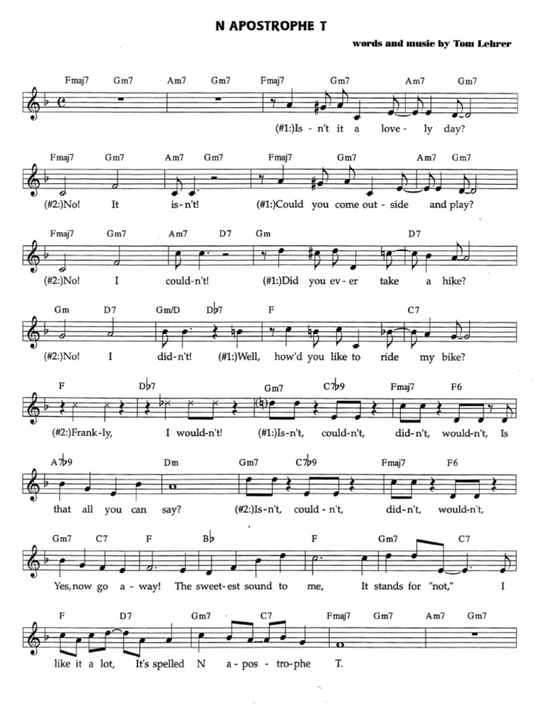 N Apostrophe T Music | PDF