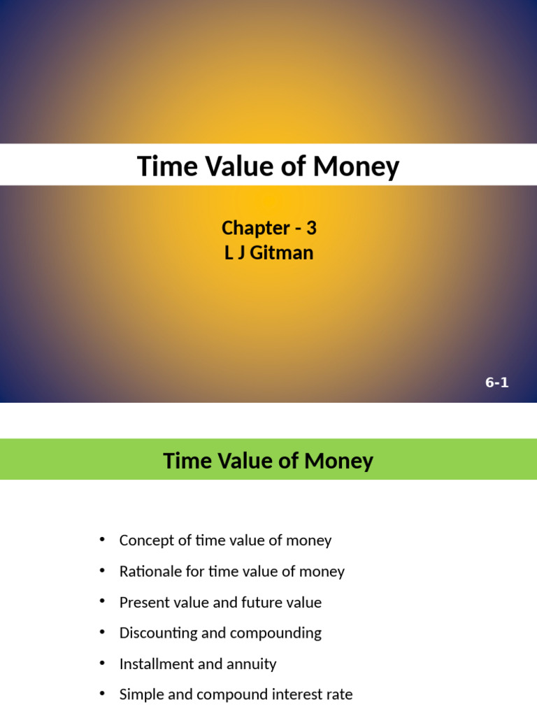 Chapter 3-Time Value of Money | PDF | Time Value Of Money | Interest