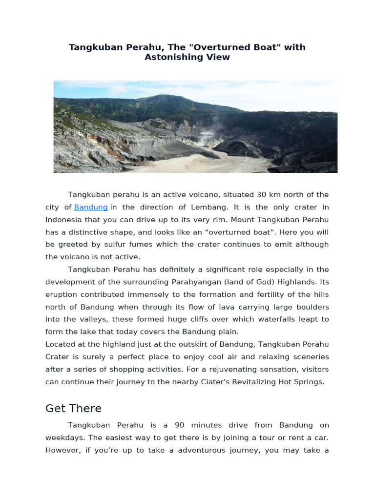 Descrivtife text of Tangkuban Perahu | PDF