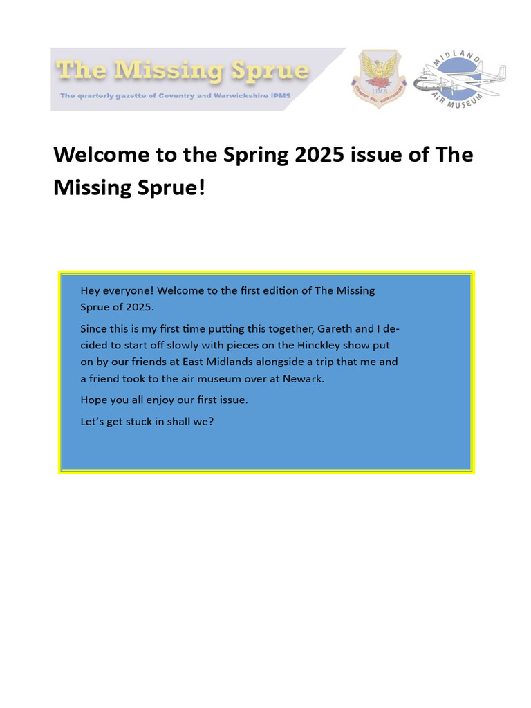 The Missing Sprue - Spring 2025 | PDF | Wing Configurations | Aviation