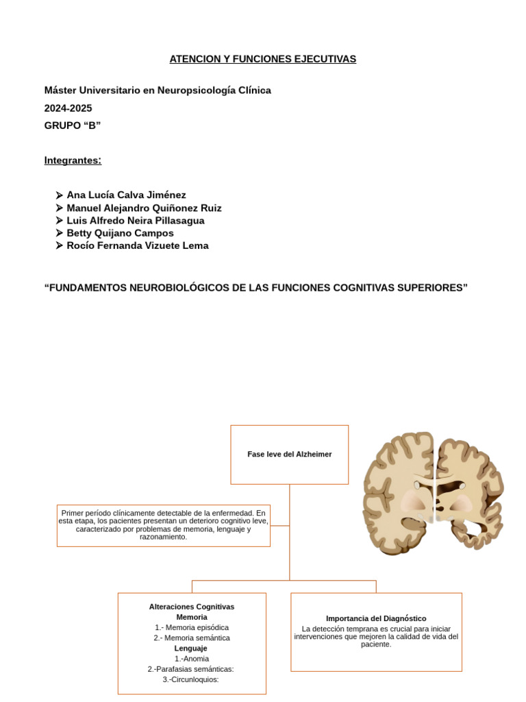 Funciones Cognitivas y Alzheimer 2024 | PDF