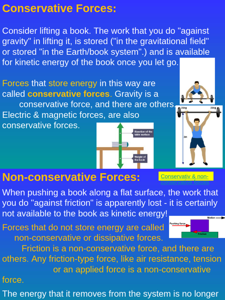 Conservation of Energy With Non-Conservative Forces | PDF | Force | Potential Energy