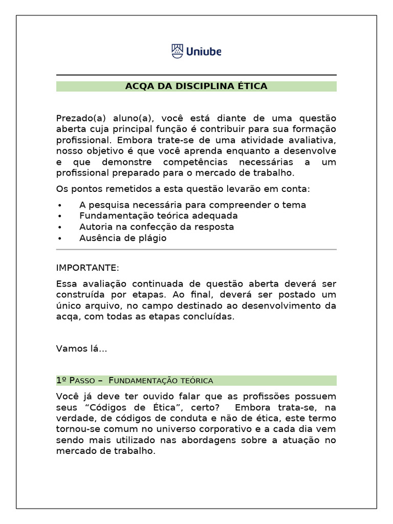 Acqa Da Disciplina Ética | PDF | Contabilidade | Crimes