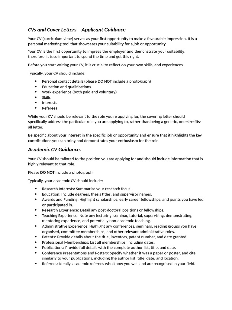 CVs AND COVERING LETTERS FOR APPLICANTS | PDF | Patent | Cognition