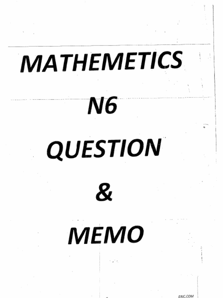 Maths N6 | PDF