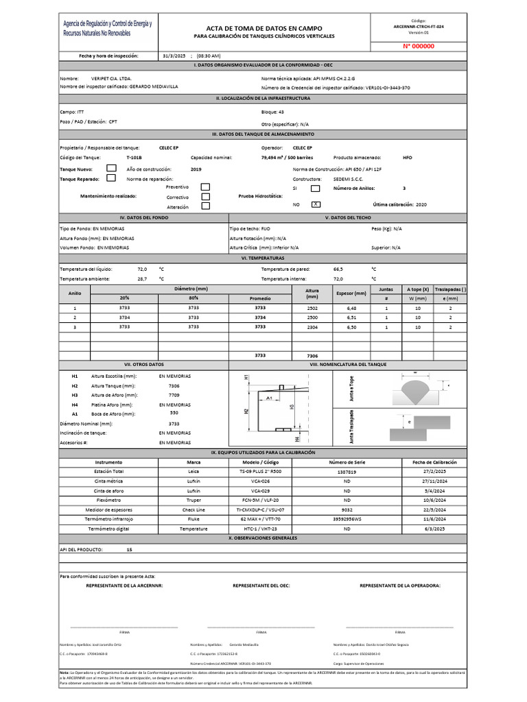 Acta 024 T-101B | PDF | Cantidades fisicas | Cantidad