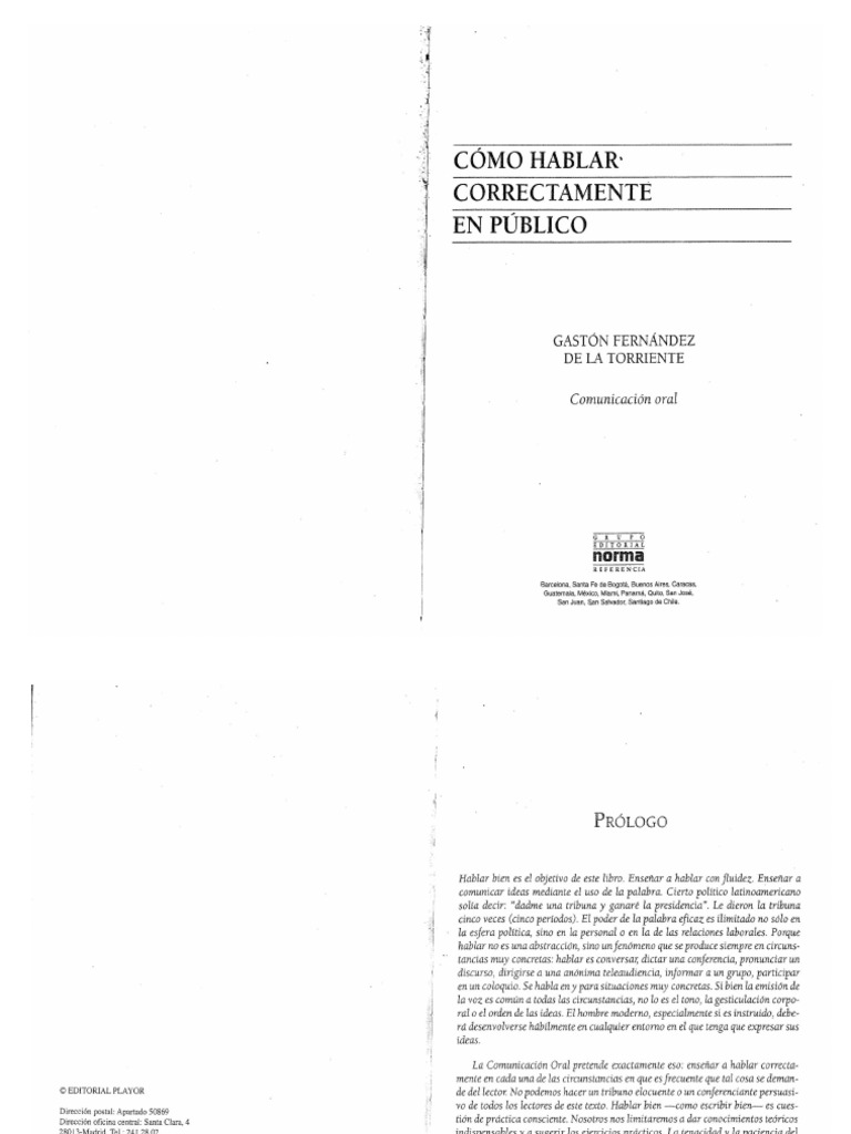 1- Como Hablar Correctamente en Publico Libro (1) 3 | PDF