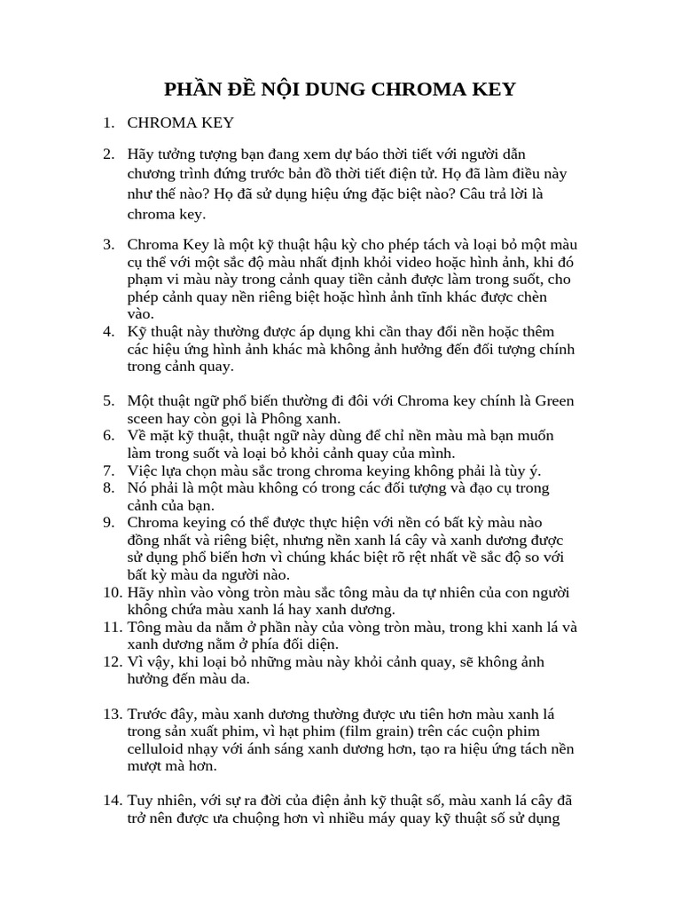 N I Dung Chroma Key1 | PDF