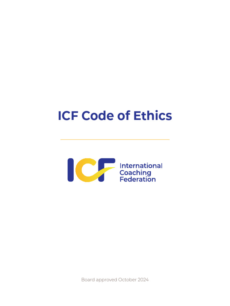 icf-ethics-code-of-ethics-2025 | PDF | Conflict Of Interest | Confidentiality