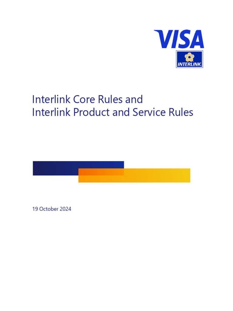 Interlink Operating Regulations | PDF | Visa Inc. | Credit Card