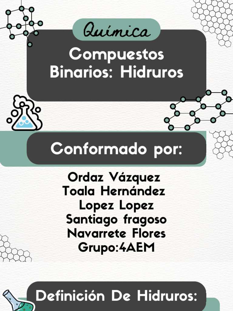 Compuestos Binarios Hidruros | PDF