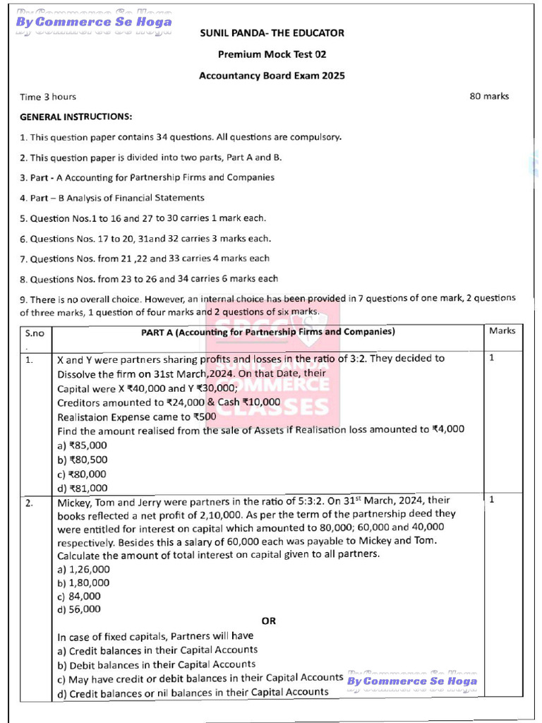 SPCC Mock 2 Acc | PDF