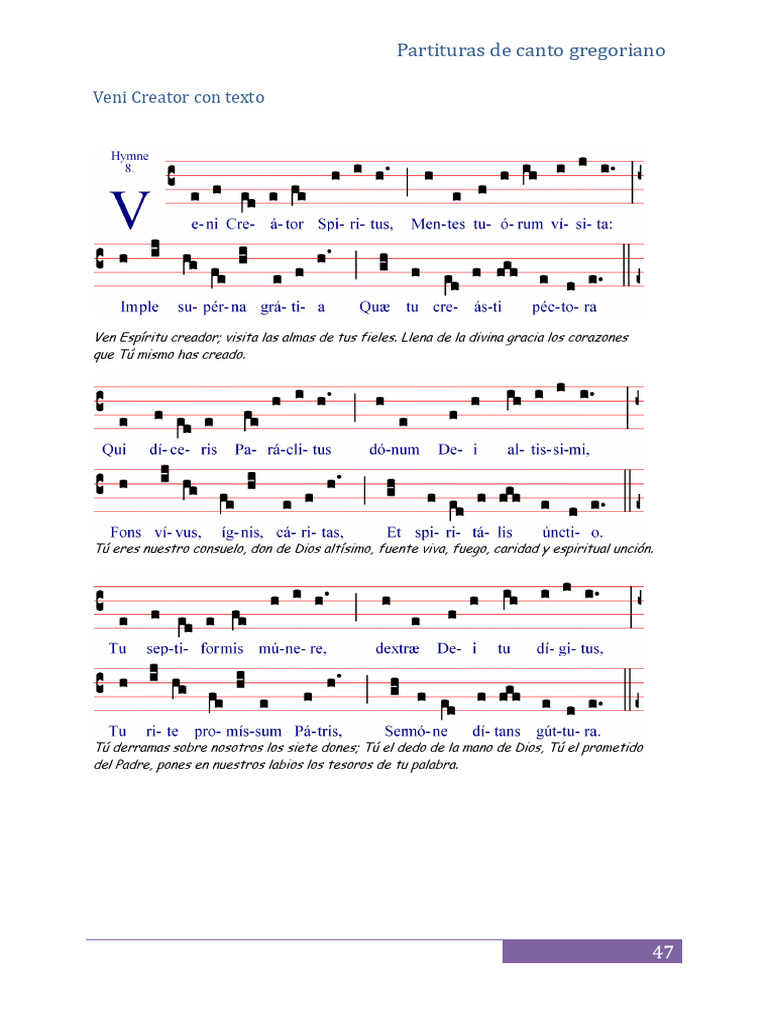 Veni Creator Gregoriano | PDF