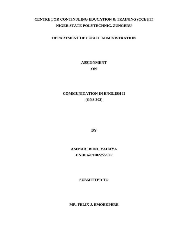 Ammar GNS 302 Assignment (II) | PDF | Essays | Argument