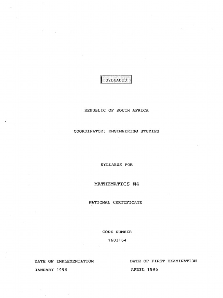 Mathematics N4-N6 | PDF