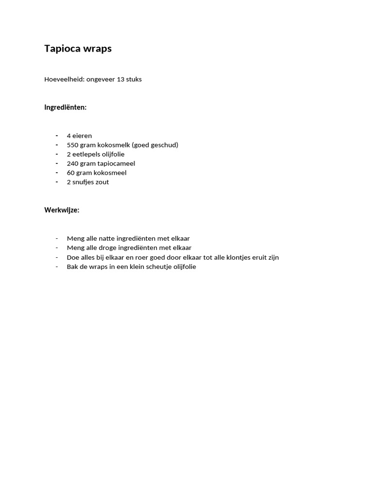 Tapioca Wrap | PDF