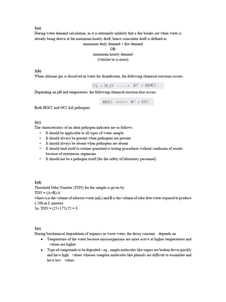 MidSem Enviro Solution | PDF | Chemistry | Physical Sciences