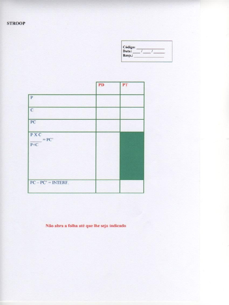Stroop colegas (1) | PDF