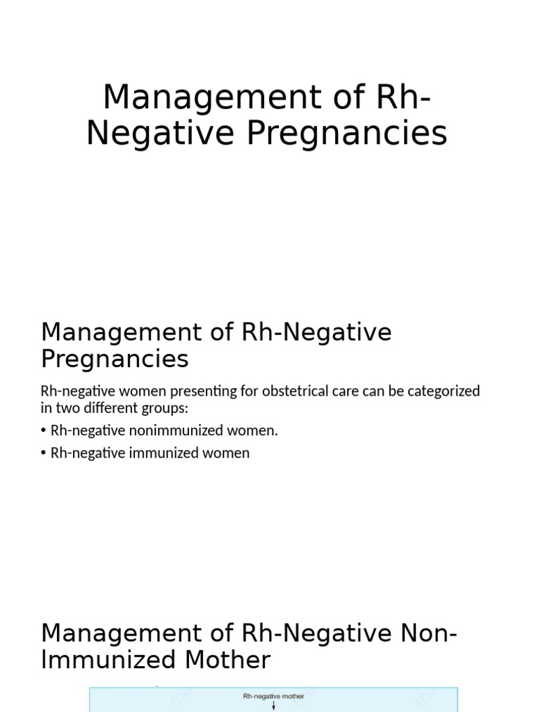 Managing Rh-Negative Pregnancies | PDF | Pregnancy | Antibody