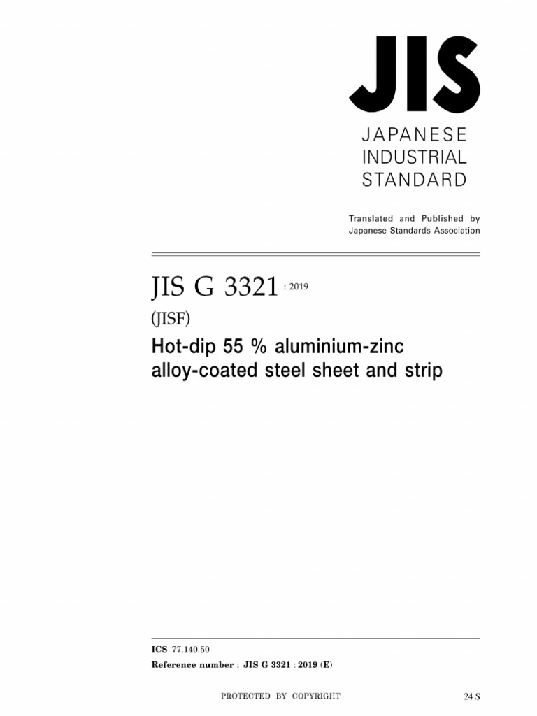 JIS G-3321-2019 ENG - GALVALUME Original1 | PDF