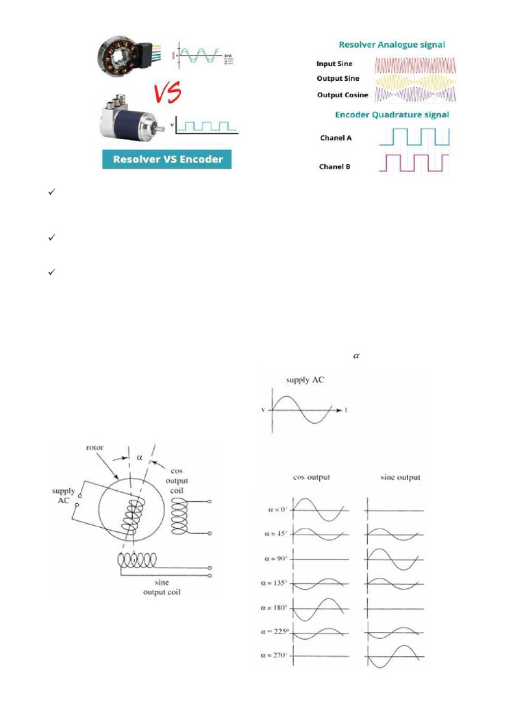 Encoder vs Resolvers_ input-output signal | PDF