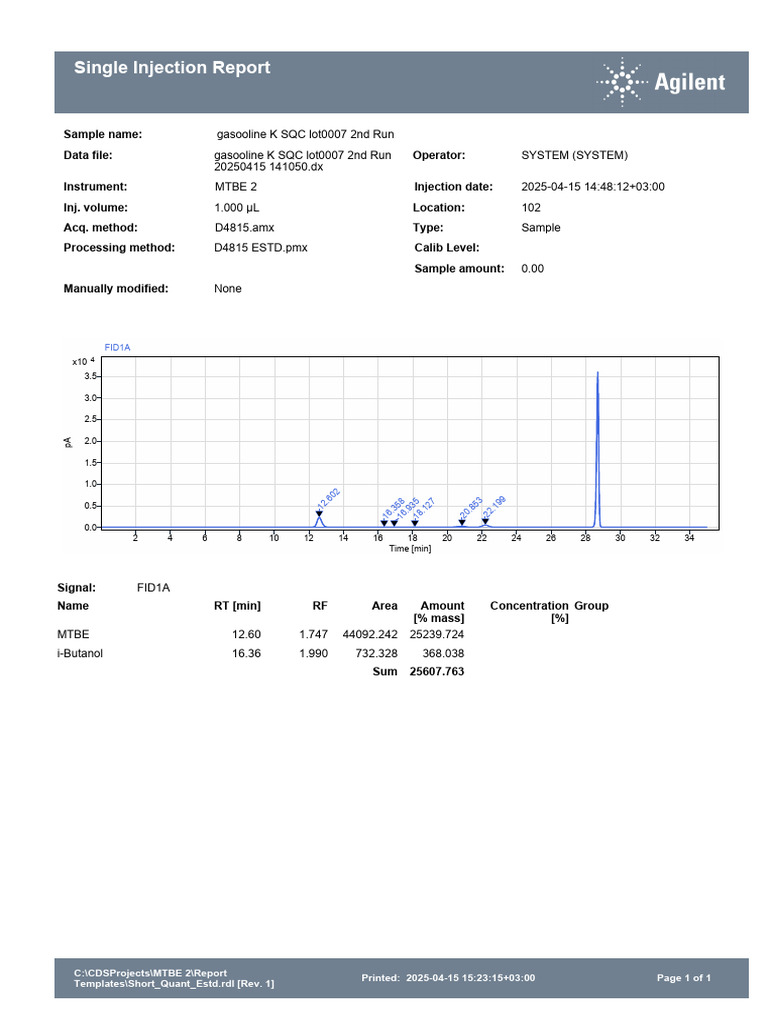 Gasooline K SQC Lot0007 2nd Run 20250415 141050 - 1 | PDF
