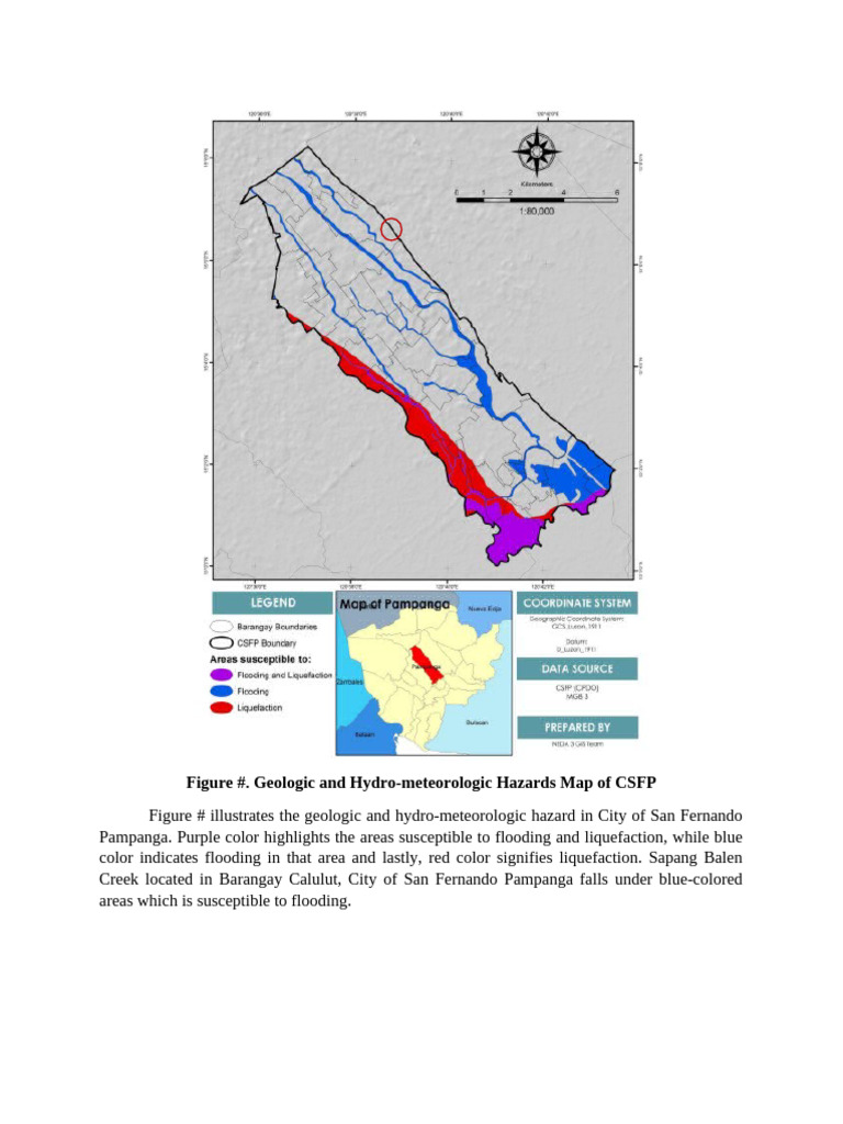 Geologic and Hydro Meteorologic Hazards MAp of CSFP | PDF